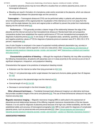 Placenta previa epidemiology, clinical features, diagnosis, morbidity ...
