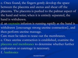 Retained placenta | PPT