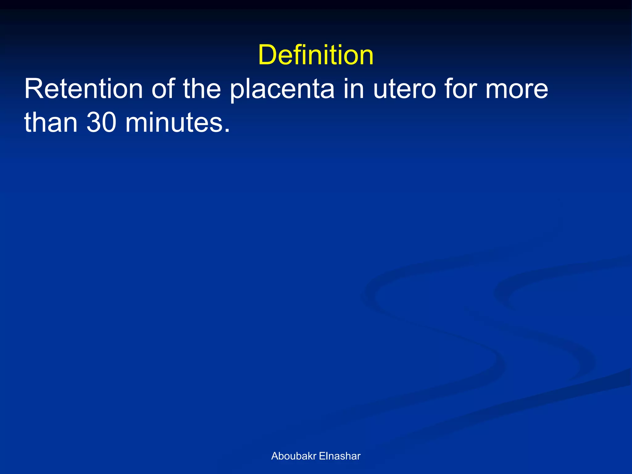 Retained placenta | PDF