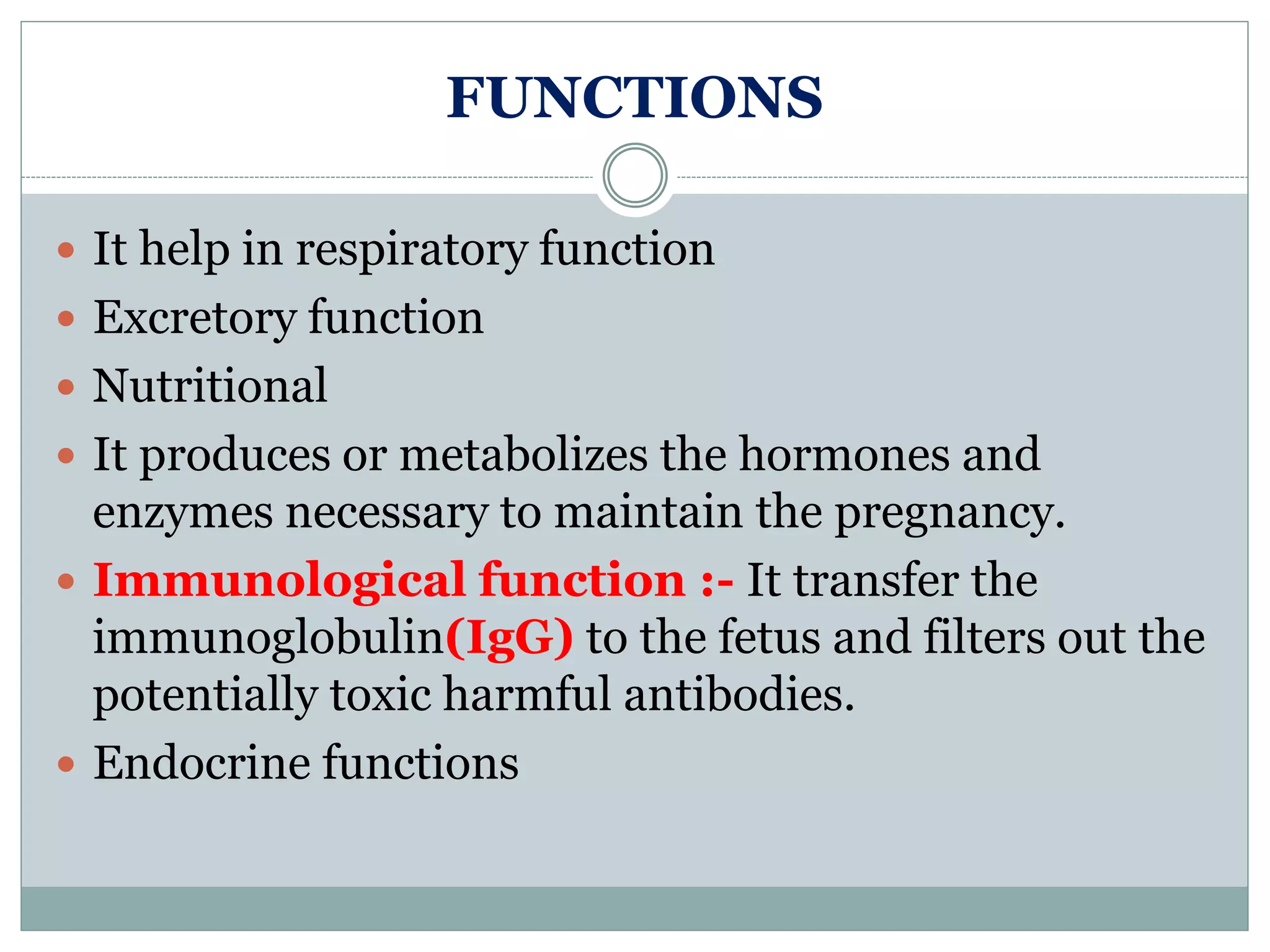 Placenta structure and functions | PPT
