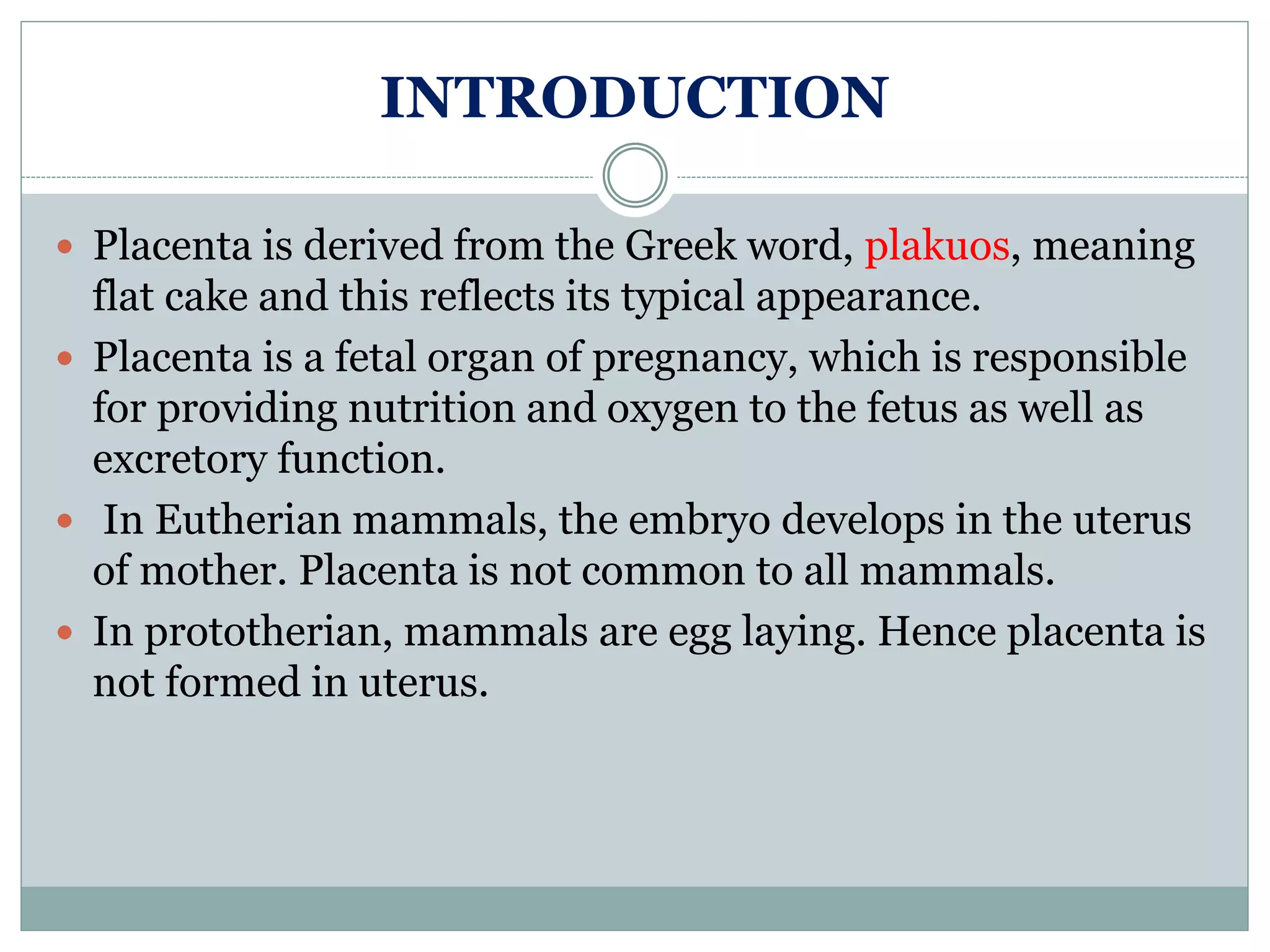 Placenta structure and functions | PPT