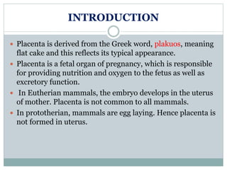 Placenta structure and functions | PPT