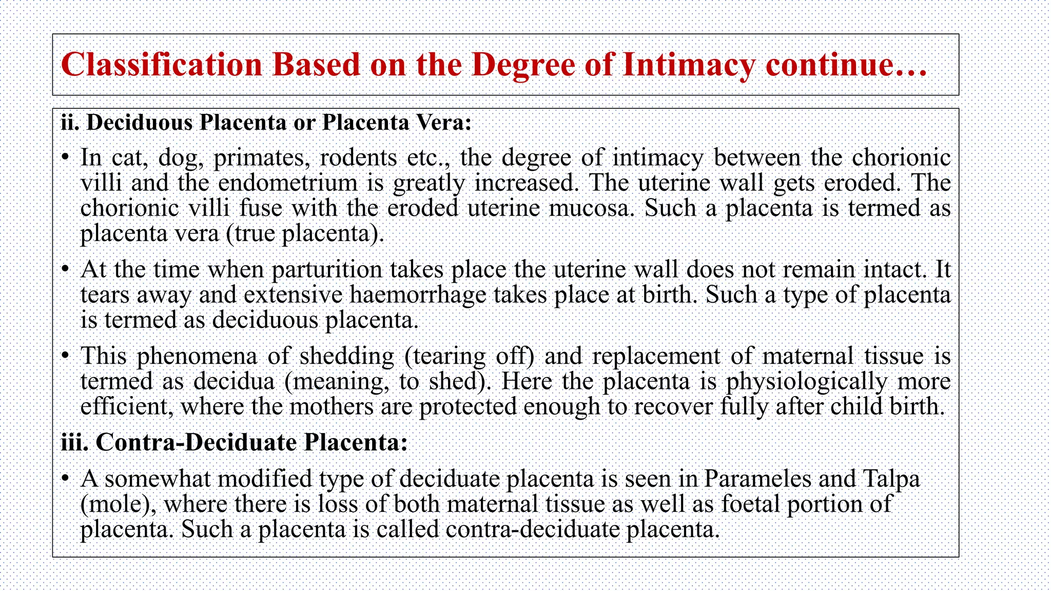 Placentation in Mammals | PDF