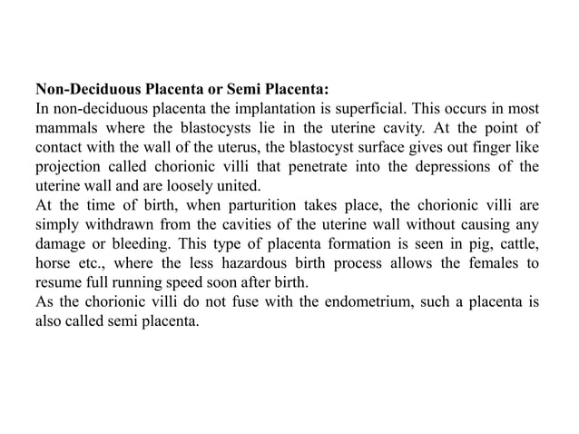 placentation in animals ppt_014943.pptx | Pregnancy | Reproductive Health