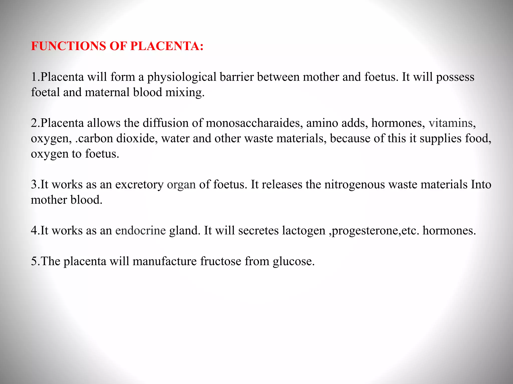 Placentation in mammal,classification of placenta and function | PPTX