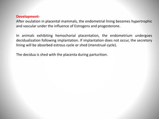 Placentation in mammal,classification of placenta and function | PPTX