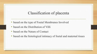 Placentation in mammals | PPTX