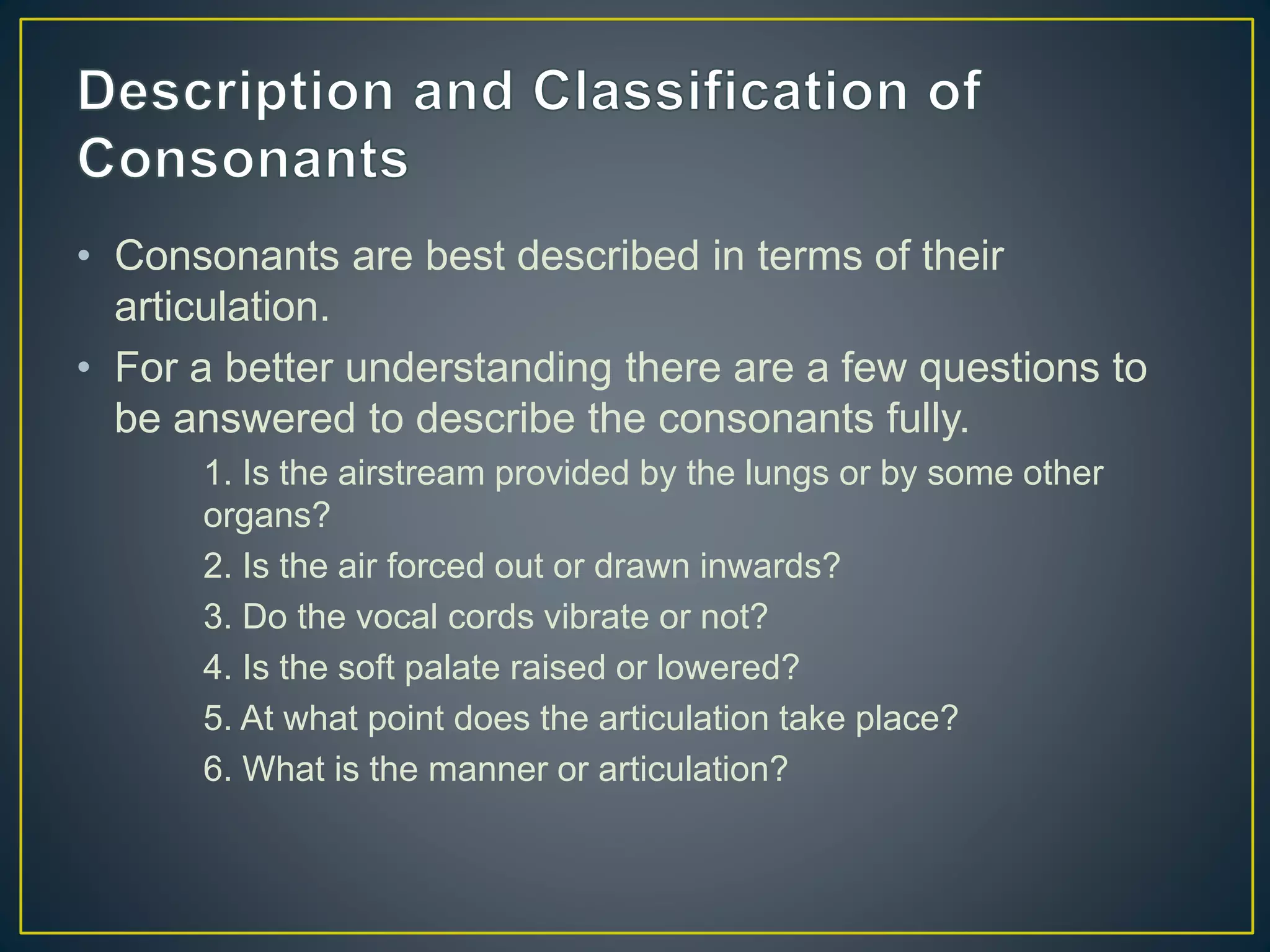 Place of articulation consonants | PPTX