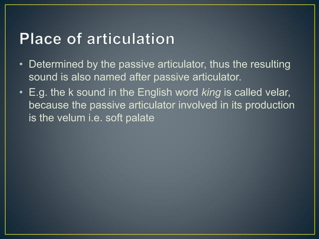 Place of articulation consonants | PPT