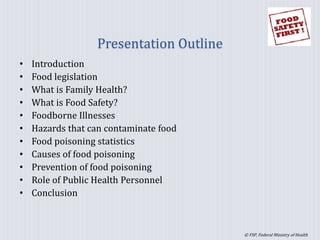 Place of Food Safety in Family | PPTX
