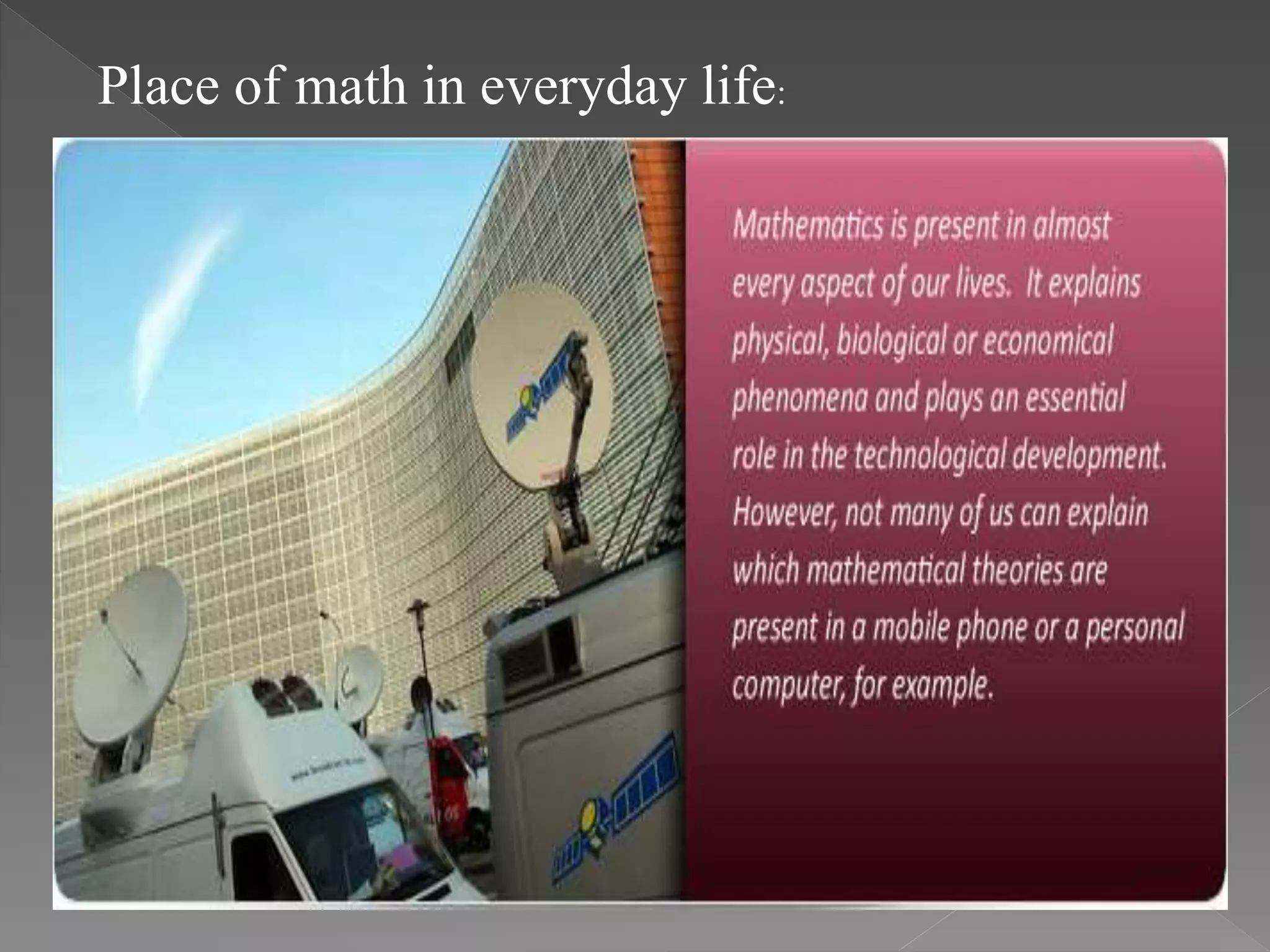 Place of math in everyday life | PPTX