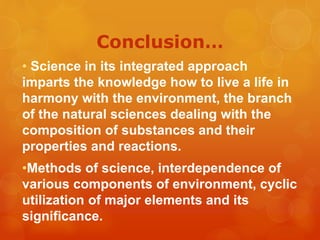 Place of science in school curriculum | PPTX