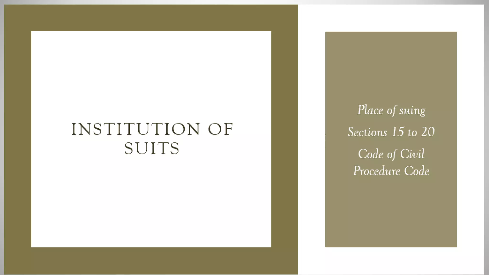 Place of suing | PPTX