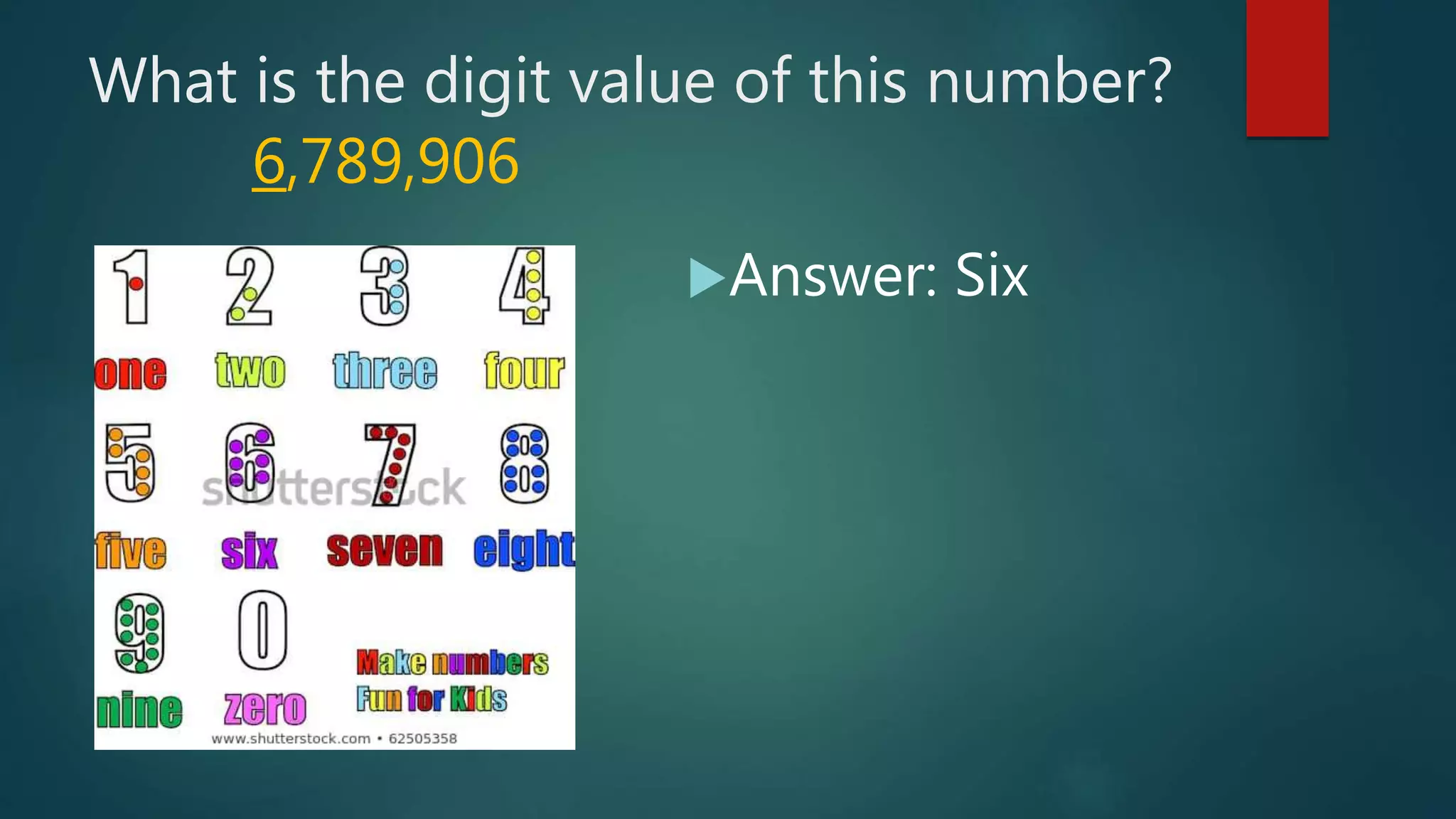 Place, place value and digit value | PPT