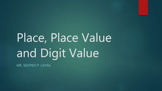 Place, place value and digit value | PPT