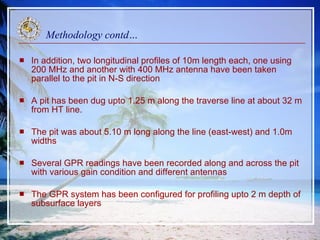 Application of Ground Penetrating Radar in Subsurface mapping | PPT
