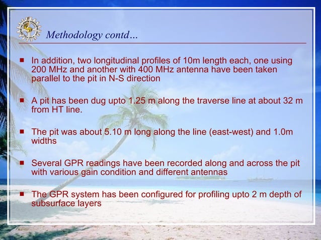 Application Of Ground Penetrating Radar In Subsurface Mapping Ppt
