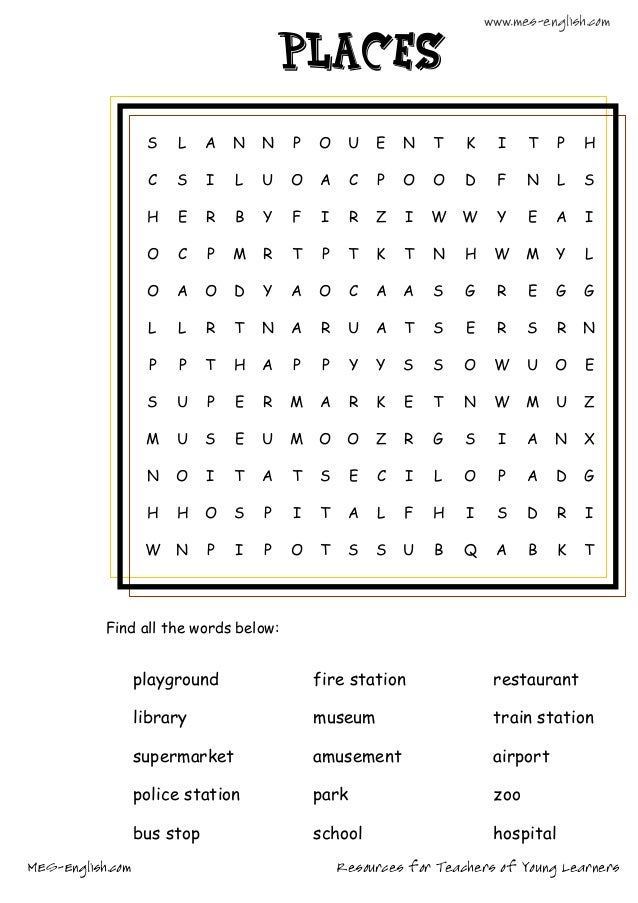 Police Station Word Search