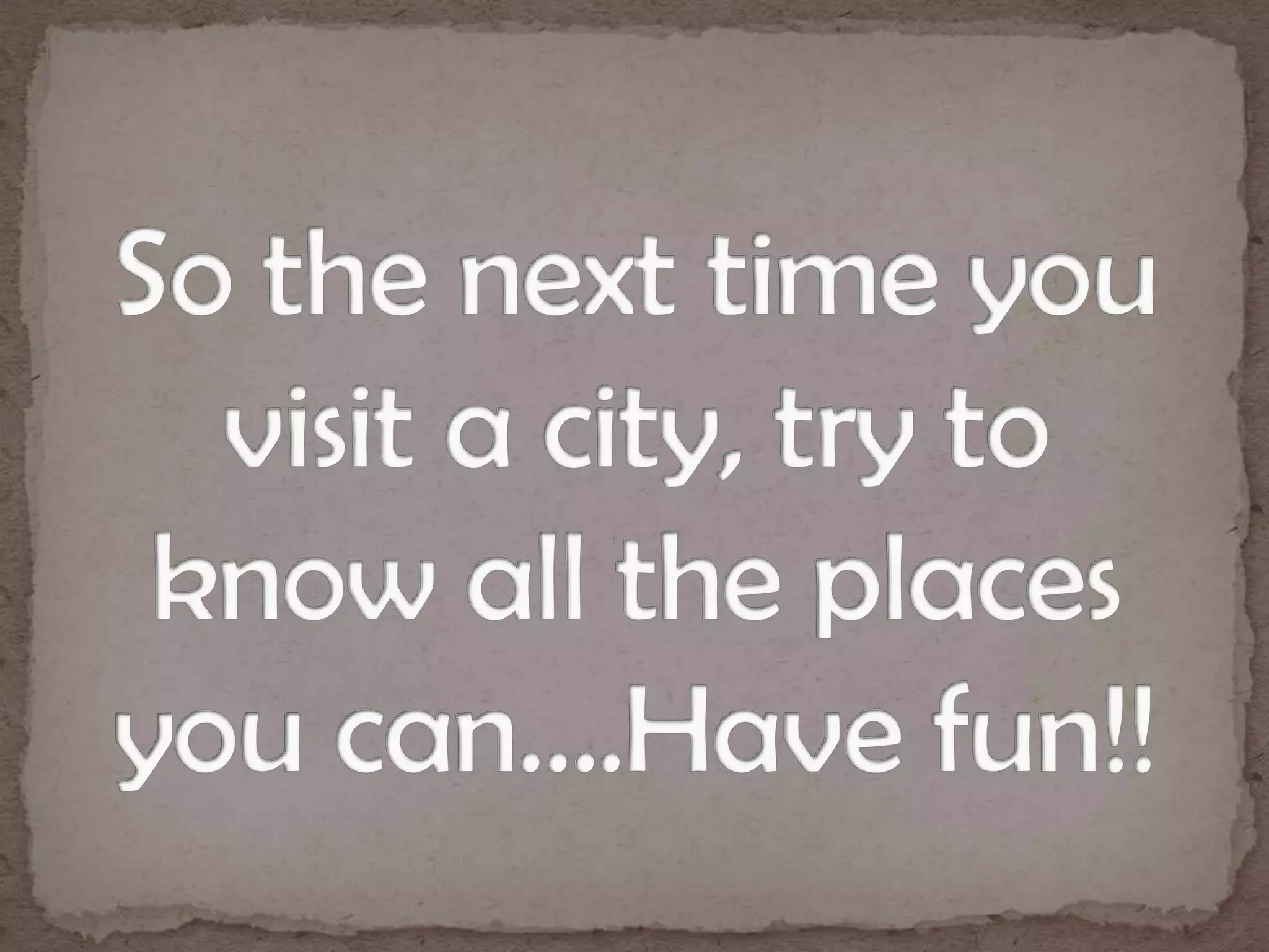 Places in a city | PPTX