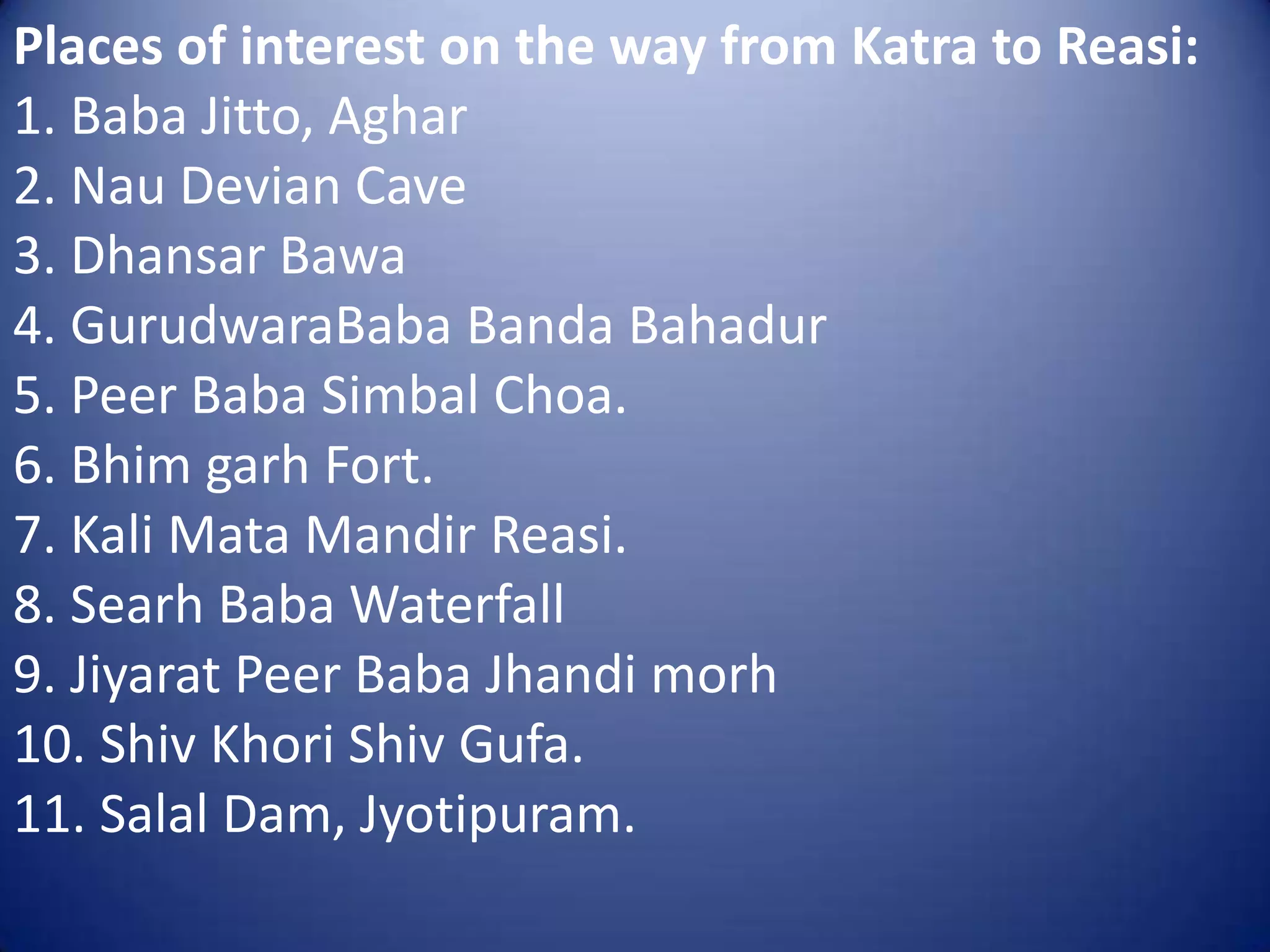 Mata Vaishno Devi Katra and other adjoining religious and historically ...