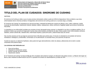 place terminado sobre síndrome de cushing | PDF