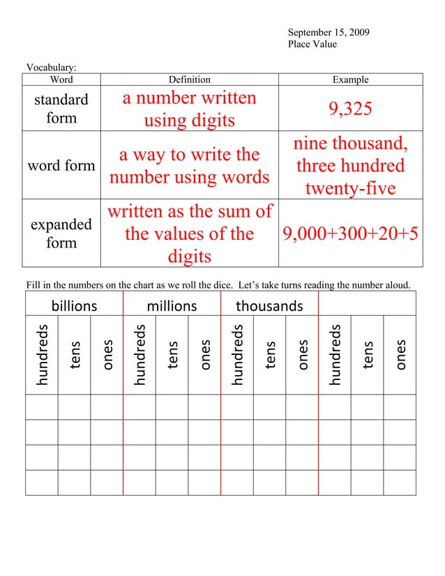 Place value | PDF