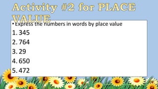 Mathematics-Place Value | PPT