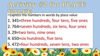 Mathematics-Place Value | PPT