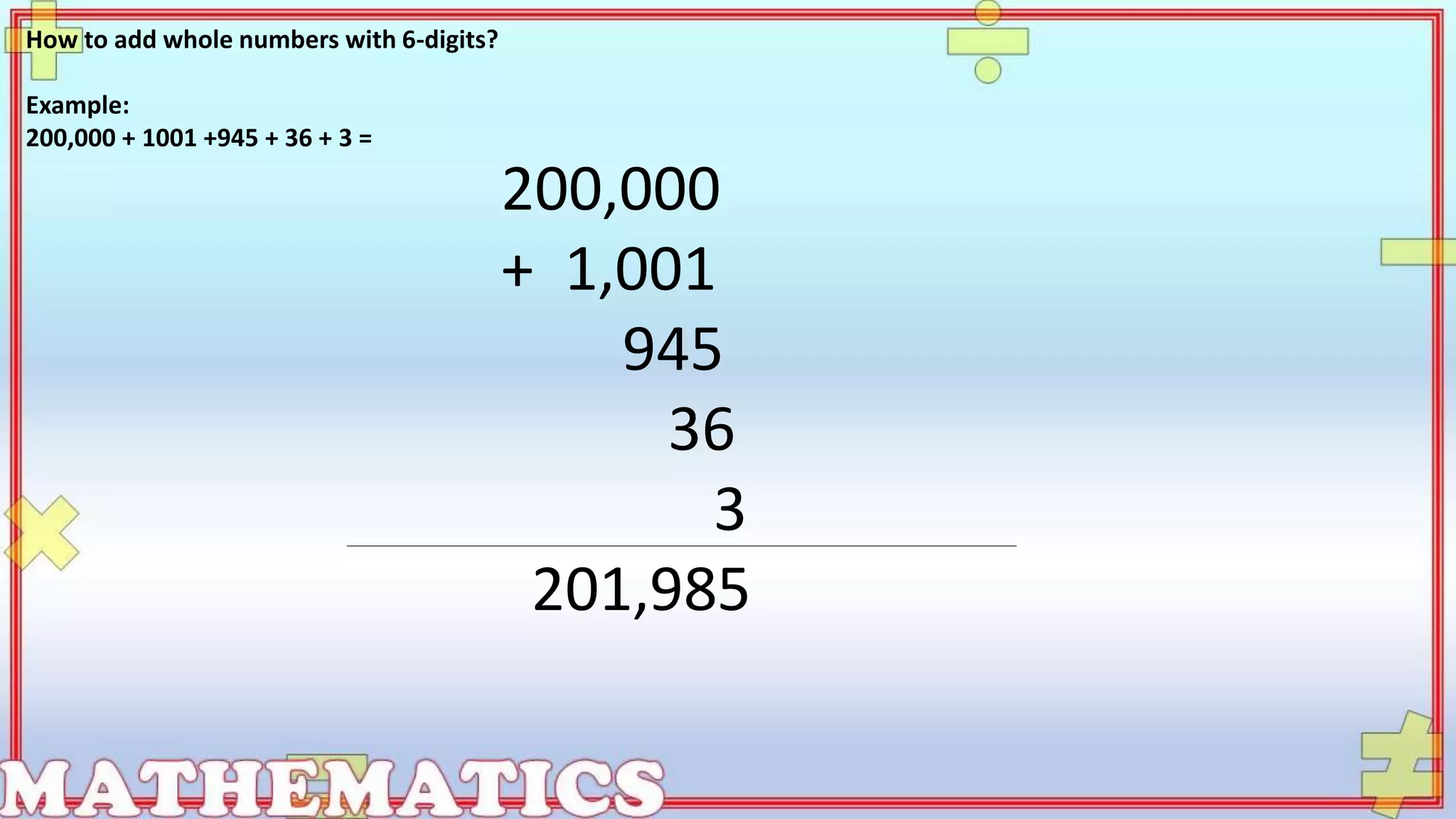 Place value and four operations of arithmetic | PPTX | Homework and ...