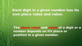 Place value and value math 2 | PPTX