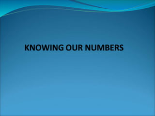 Knowing our number | PPT