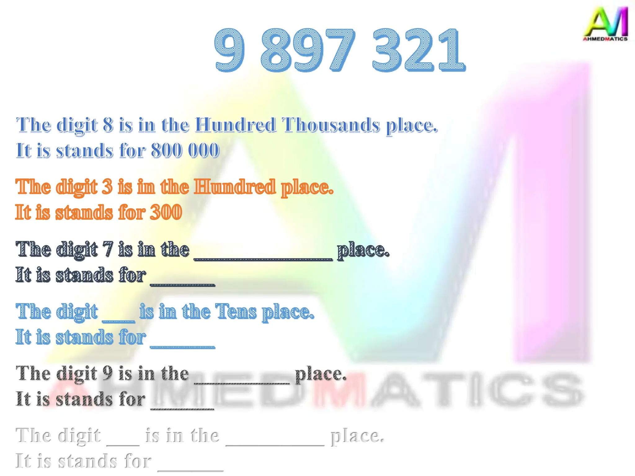 Place Value Chart | Grade 5 | Ahmedmatics | PPTX