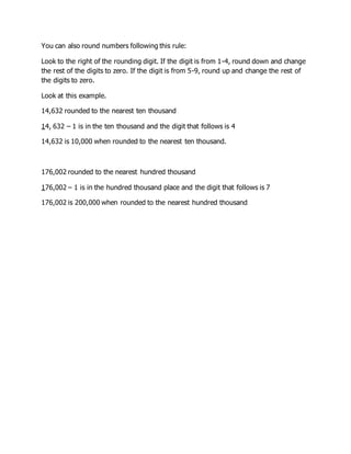 Place value handout | DOCX