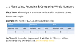 Place value rounding comparing whole numbers | PPTX | Science