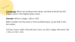 Place value rounding comparing whole numbers | PPTX | Science