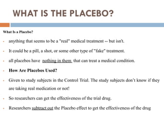 SRK@SDMIONS;PLACEBO EFFECT;PPT | PDF