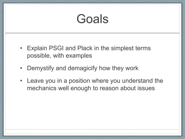 PSGI and Plack from first principles | PPT