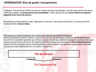 Pla de govern | PPT