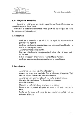 Pla de menjador 2014 2015 | PDF