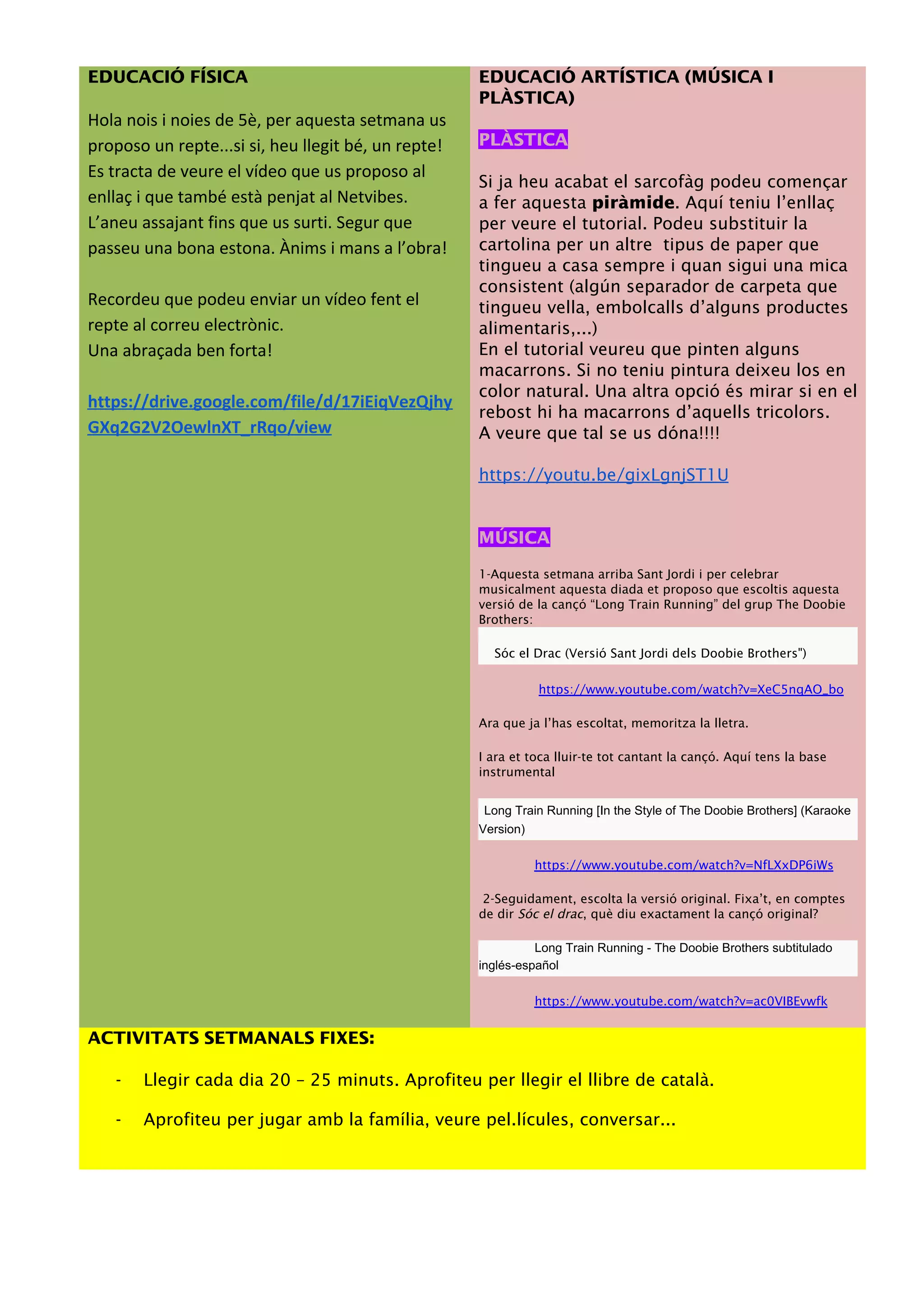 Pla de treball 2 | PDF