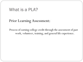 Prior Learning Assessments: Retaining Adults in Higher Ed | PPT | Adult ...