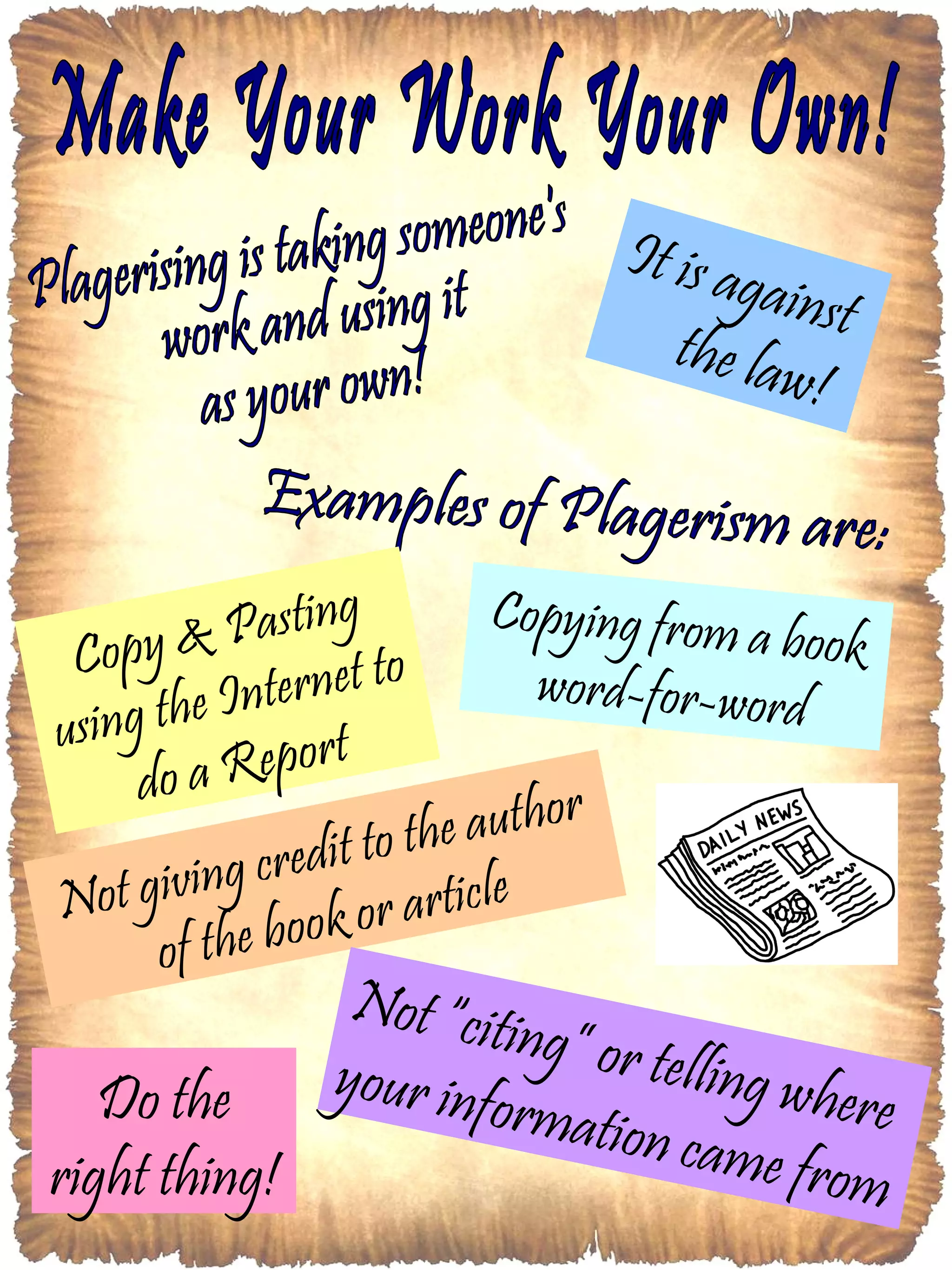 Plagerising poster | PPT