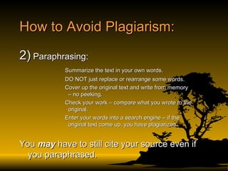 Intro to Plagiarism - 9th grade | PPT
