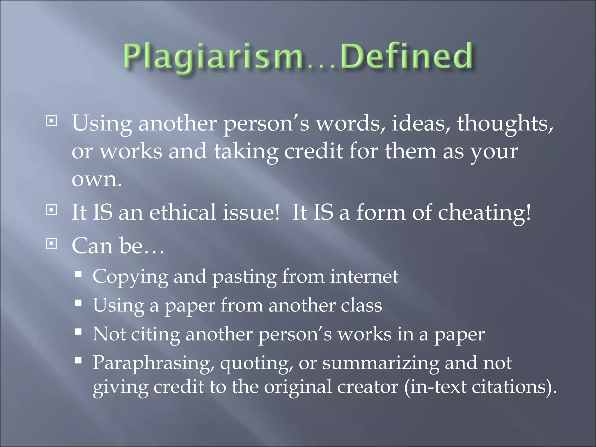Plagiarism | PPT | Education
