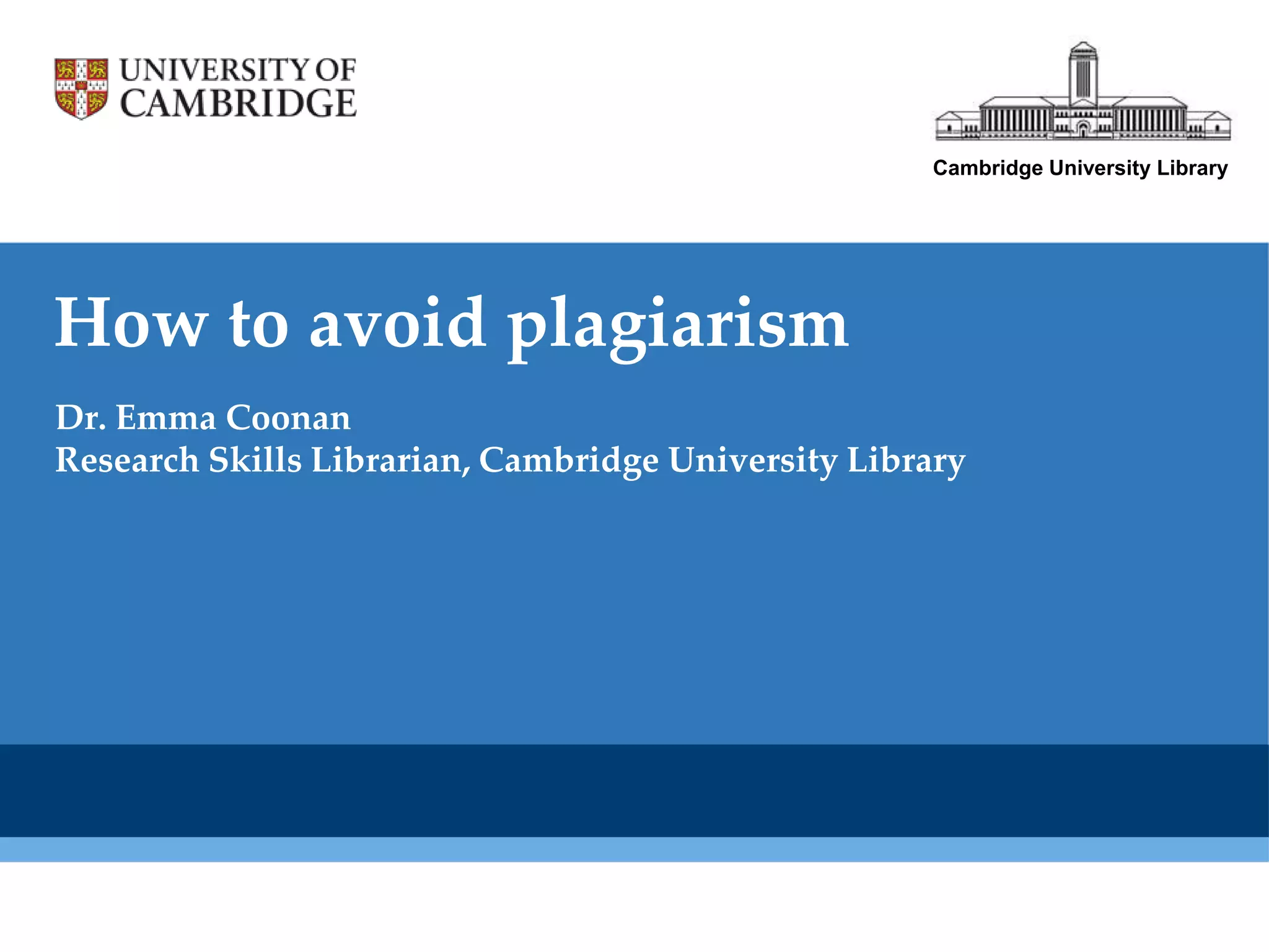 Avoiding Plagiarism | PPT
