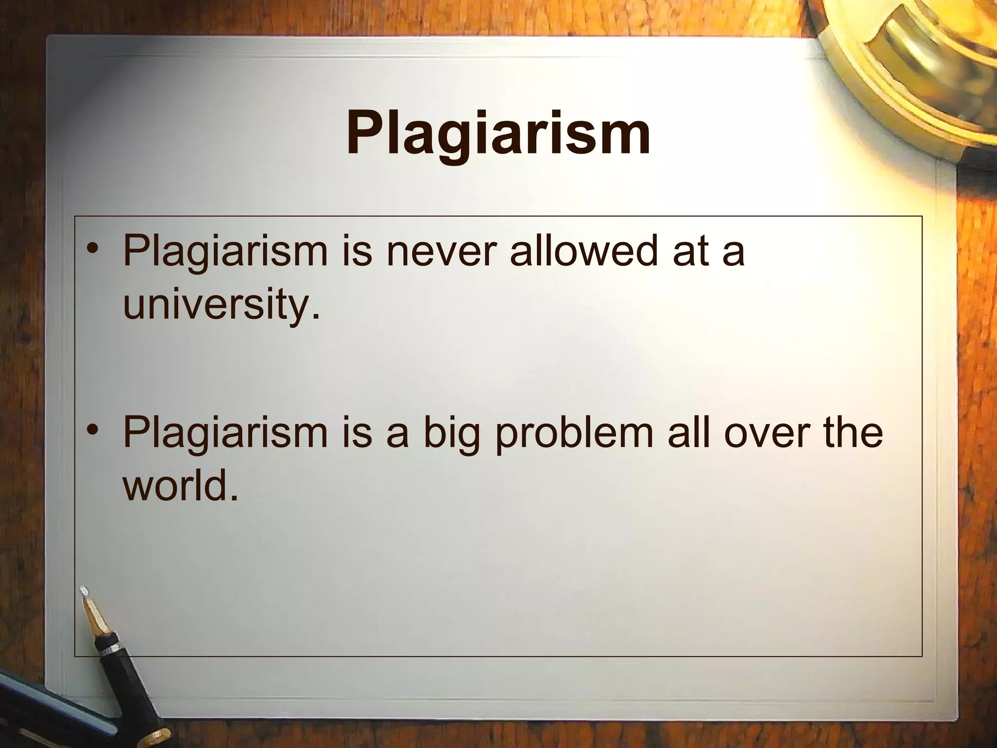 Plagiarism PowerPoint Presentation | PPT
