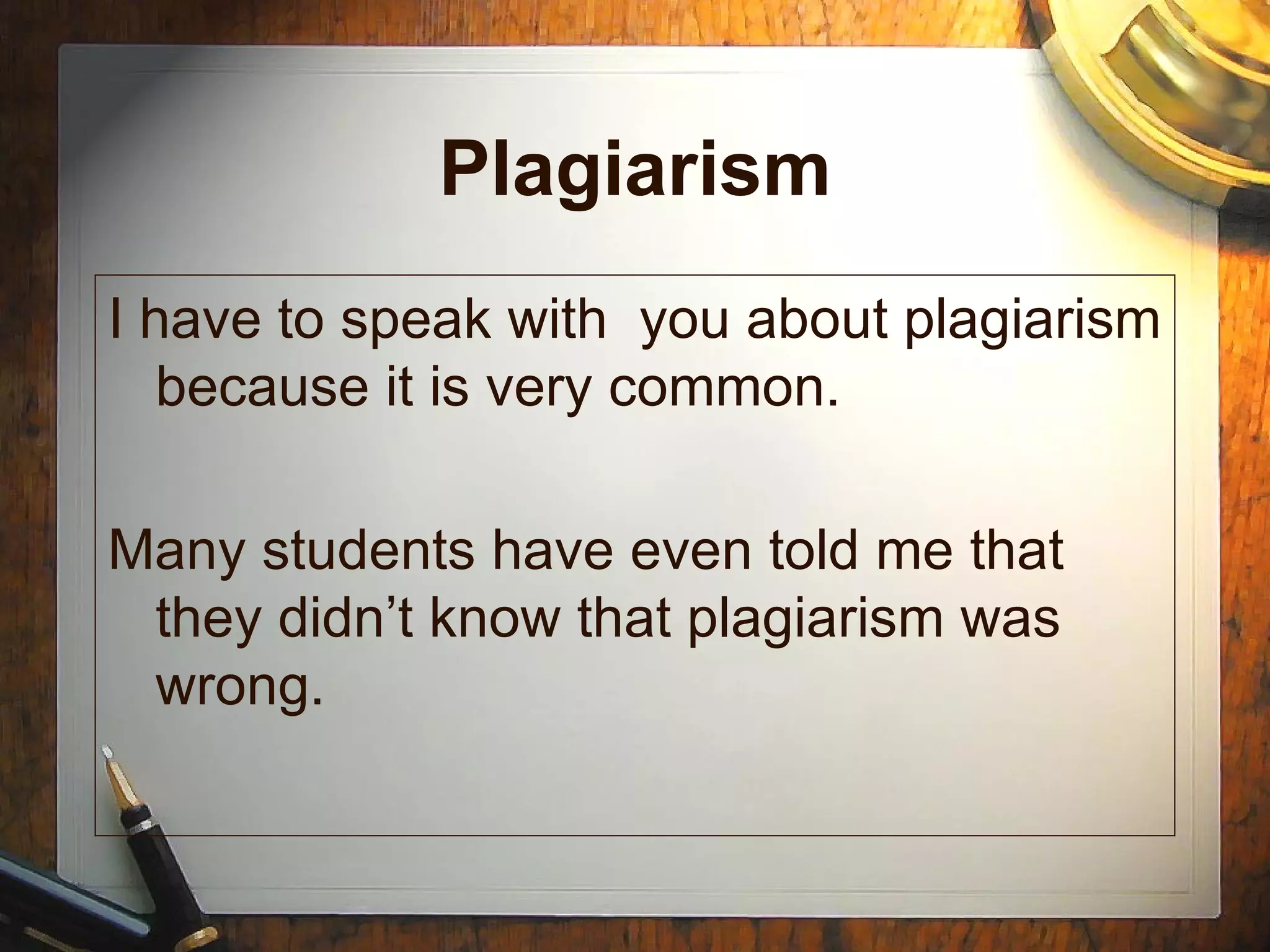 Plagiarism PowerPoint Presentation | PPT