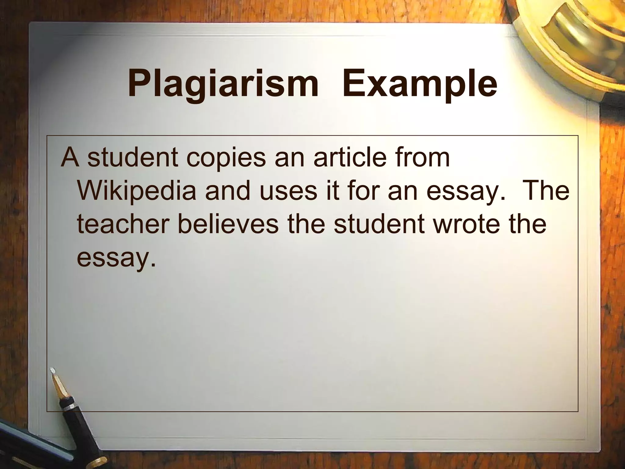 Plagiarism PowerPoint Presentation | PPT