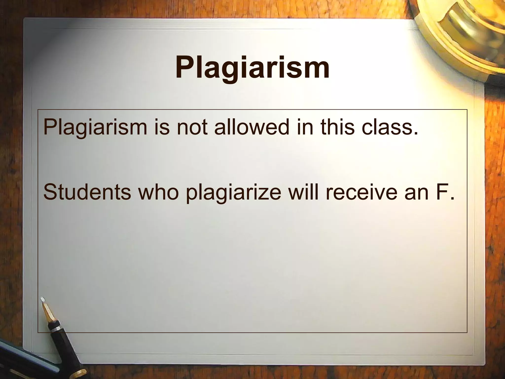 Plagiarism PowerPoint Presentation | PPT