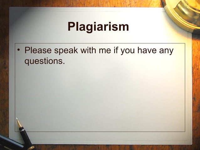 Plagiarism PowerPoint Presentation | PPT